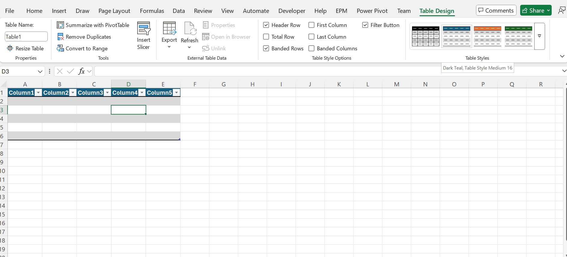 Is There Any Way To Adjust The Default Table Design After Power Query ...