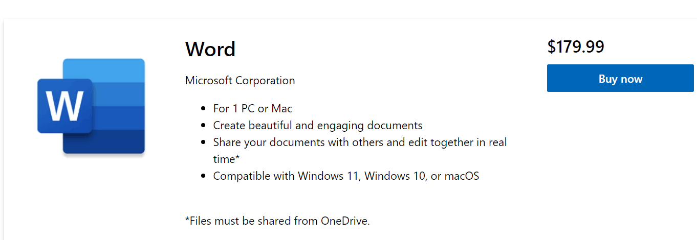 Can I purchase just Word rather than 365? - Microsoft Q&A