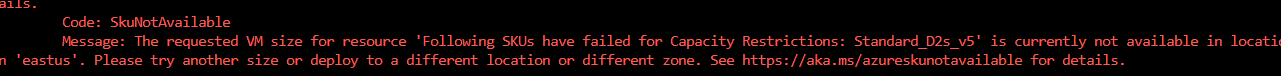 Unable to create a Linux VM - Microsoft Q&A