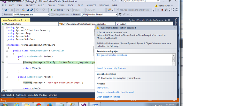 Microsoft.CSharp.Runtime.RuntimeBinderException - Microsoft Q&A