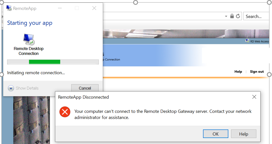 Remote destop services - connectivity and authentication - Microsoft Q&A