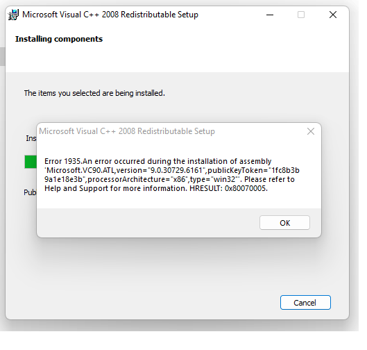 vcredist_x86.exe not install in Windows 11 - Microsoft Q&A