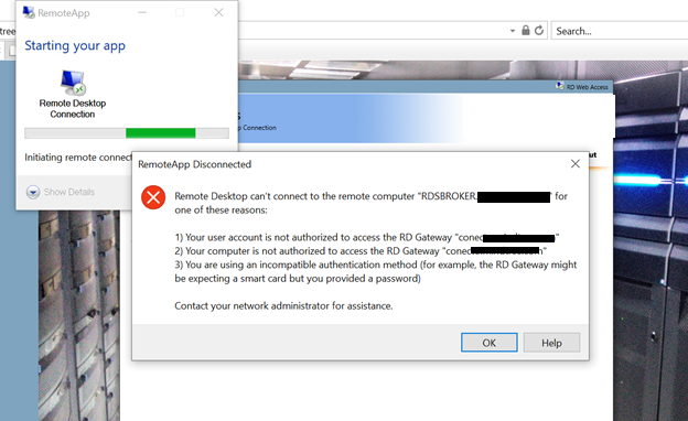 Remote destop services - connectivity and authentication - Microsoft Q&A