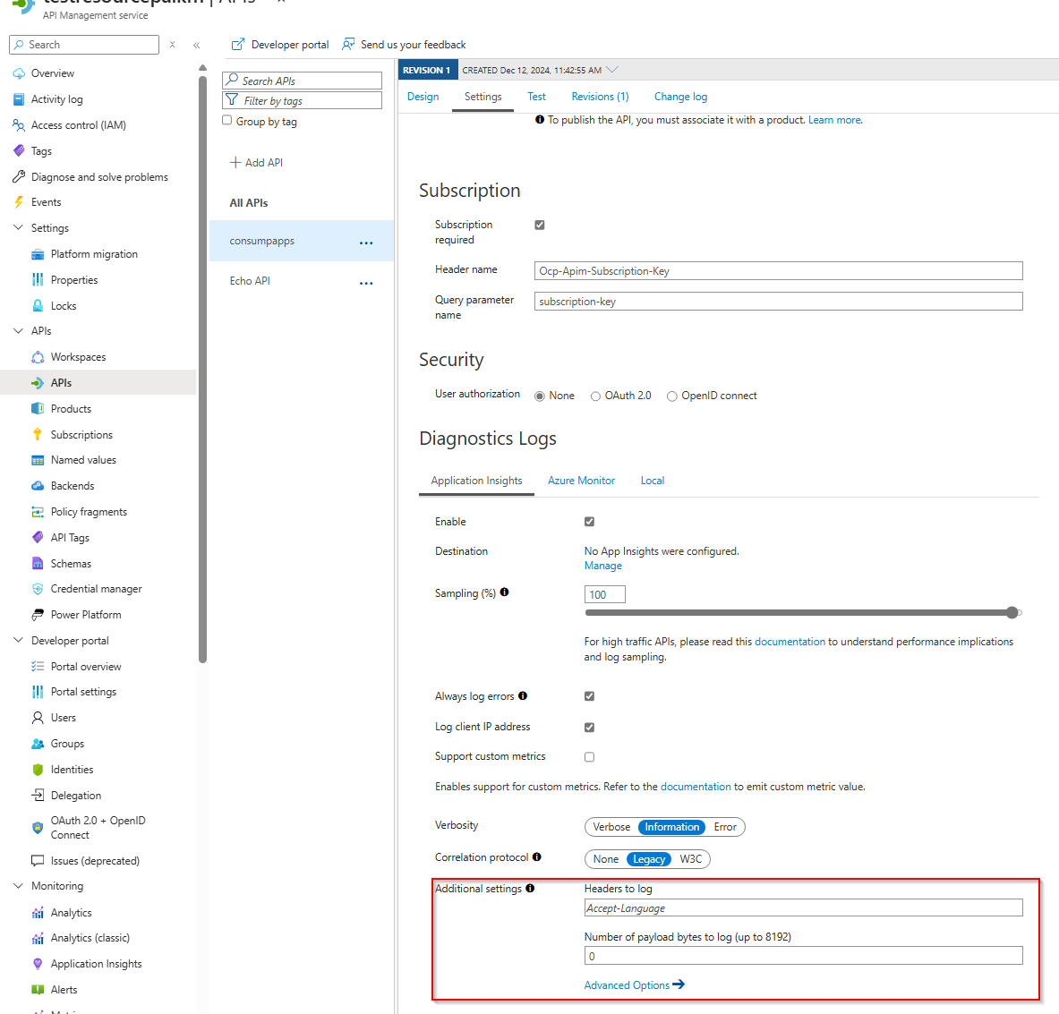 How can I link API calls made through the APIM to my backend WebApp errors? - Microsoft Q&A
