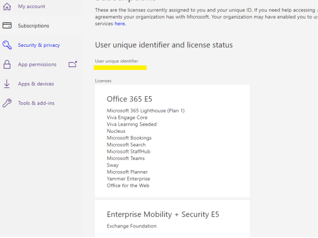 The license provided by your work or school does not enable access to ...