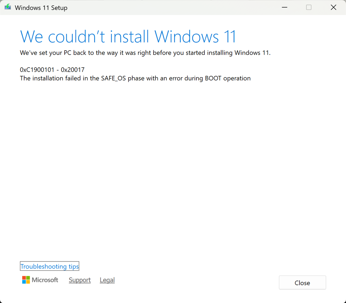 Windwos Installer Error: 0x80070641 - Microsoft Q&A