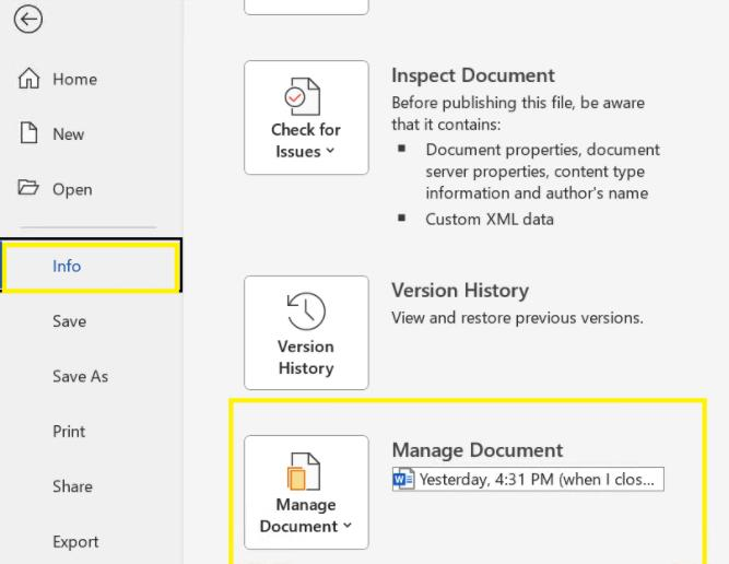 Microsoft Word Auto Save documents disappeared - Microsoft Q&A