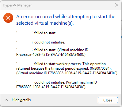 A Hyper-V VM with TPM enabled on Windows 11 24H2 host failed to start once the Windows update ...