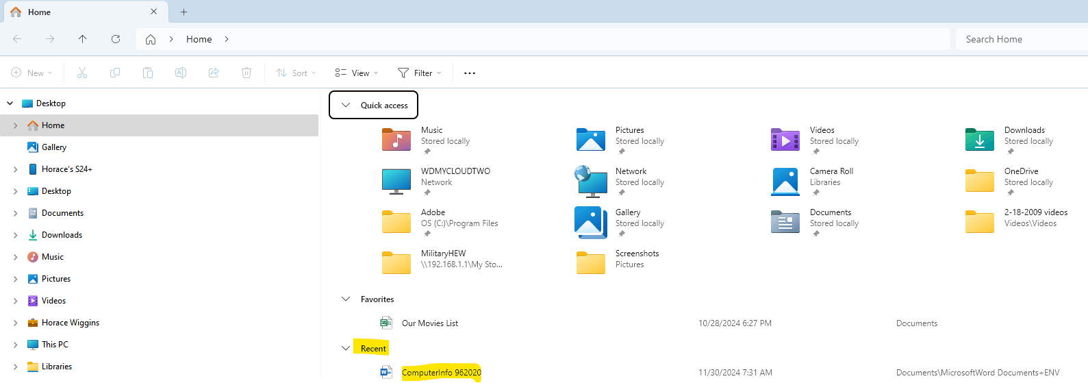 How to favorite a file in office? - Microsoft Q&A