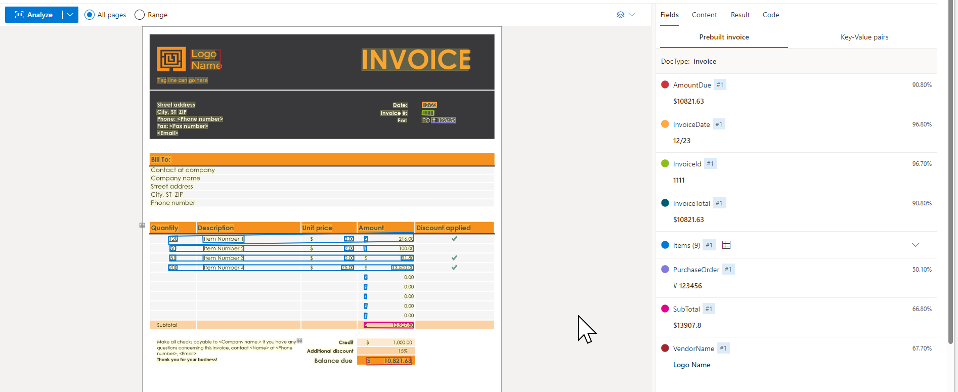 Why is InvoiceTotal from the prebuilt model rounded ? - Microsoft Q&A