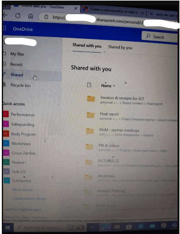 Files appearing in shared folder but not my folder - Microsoft Q&A