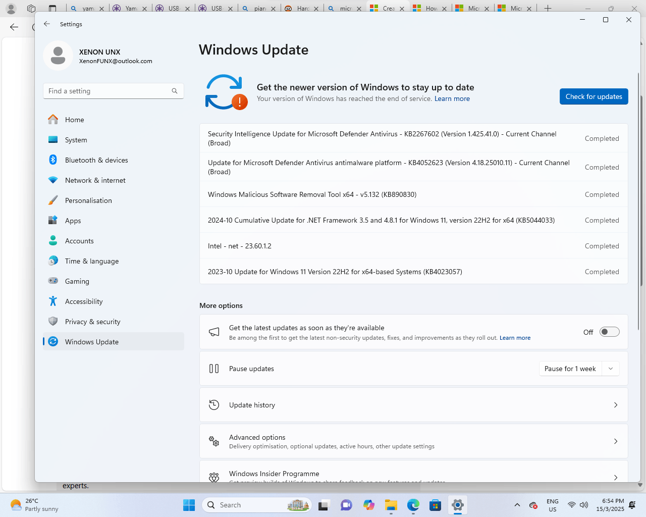 Your version of windows has reached the end of service - Microsoft Q&A