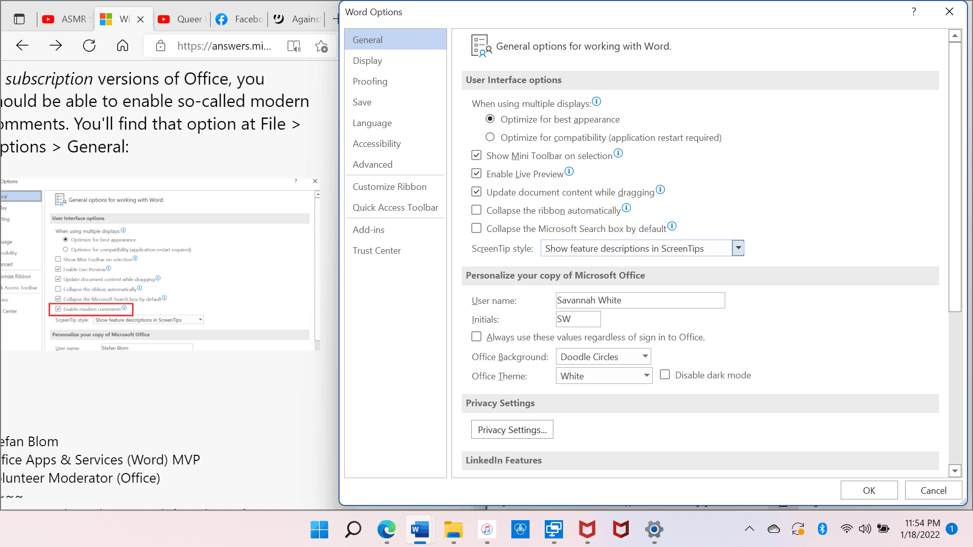 Windows 11 and Microsoft Word Comments Pane - Microsoft Q&A