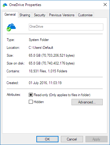 Onedrive Error - "There are too many files in your Onedrive ...