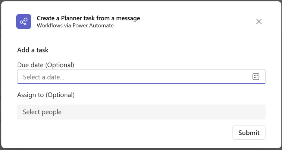 Create Planner task from chat message with external user - Microsoft Q&A