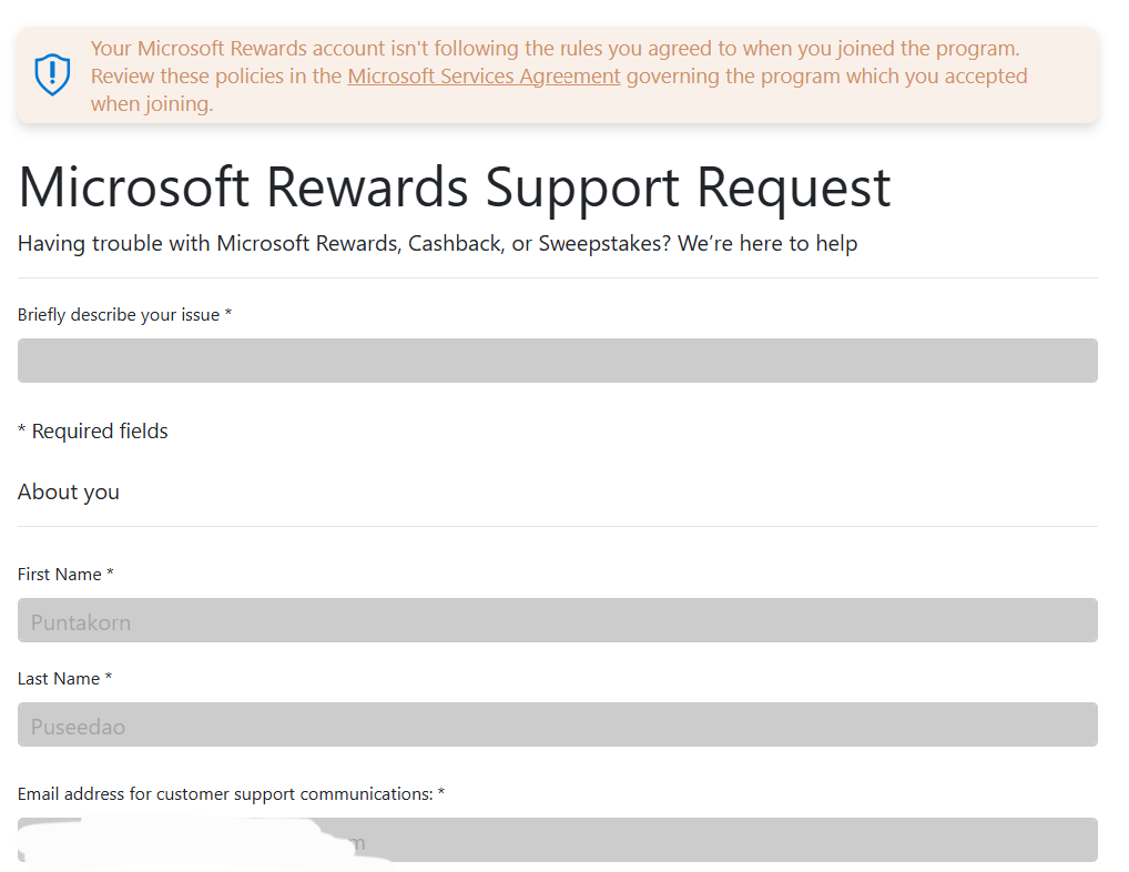 My Microsoft Reward has been suspended for no reason (Is there a way I ...