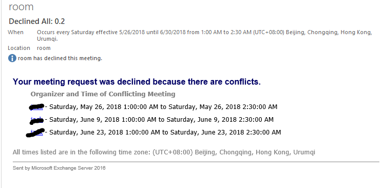 Calendar Conflict settings in Office 365 - Microsoft Q&A
