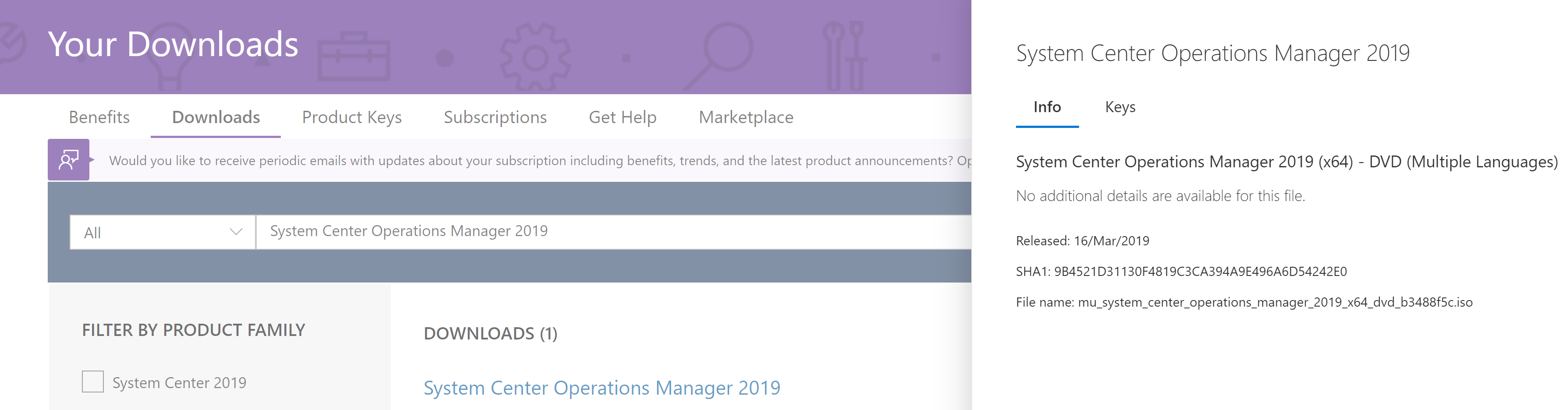 Looking for SCOM 2019 Evaluation download in iso format - Microsoft Q&A