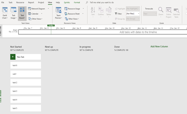 MS Project Task boards not working - Microsoft Q&A