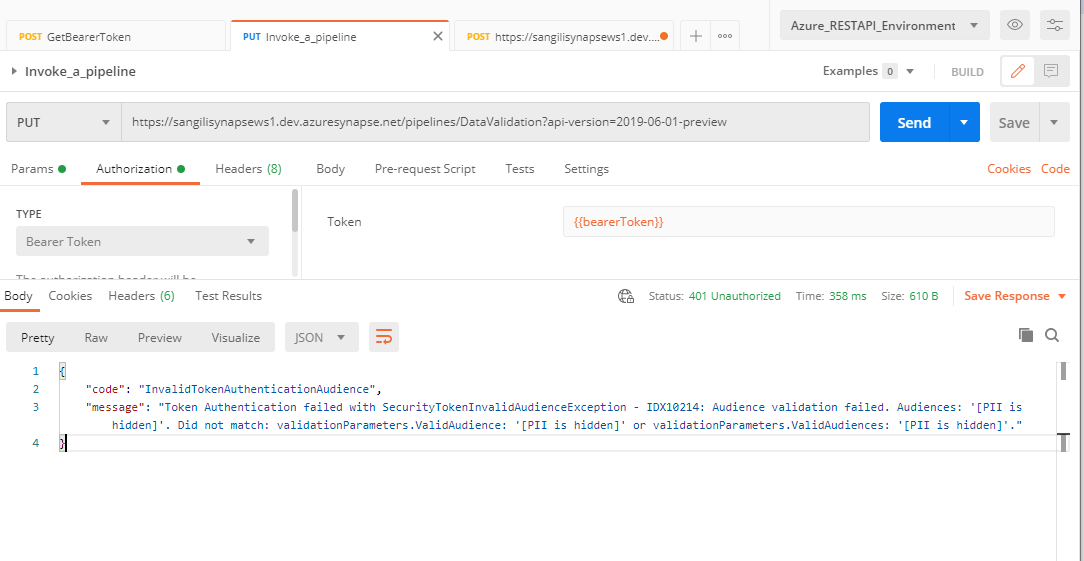 Azure Synapse RESTAPI Audience Validation Failed Microsoft Q A azure-synapse-restapi-audience-validation-failed-microsoft-q-a