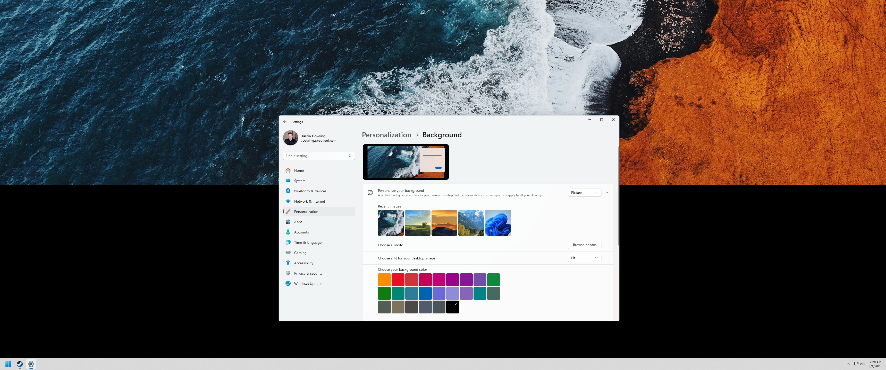 Personalization showing mobile device when connected to PC - Microsoft Q&A