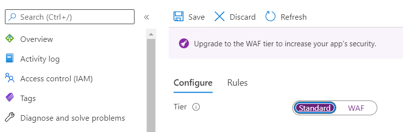 How to downgrade Azure Application Gateway v1 from WAF to Standard tier? - Microsoft Q&A
