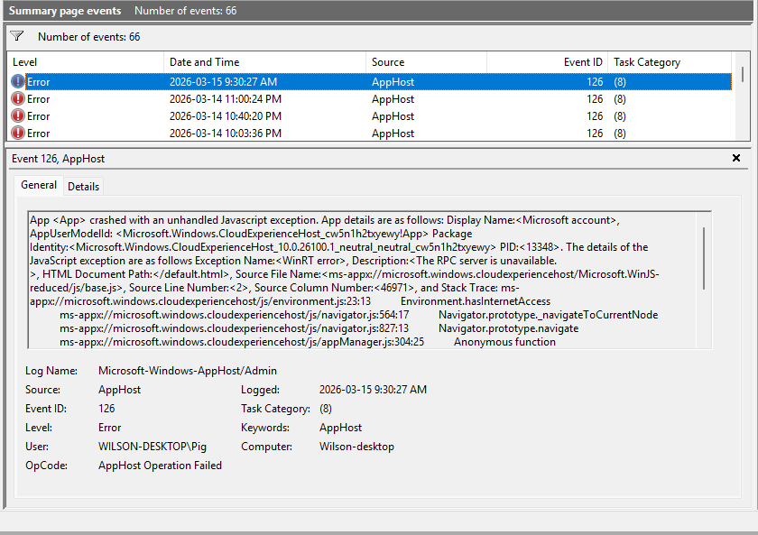 AppHost error - Microsoft Q&A