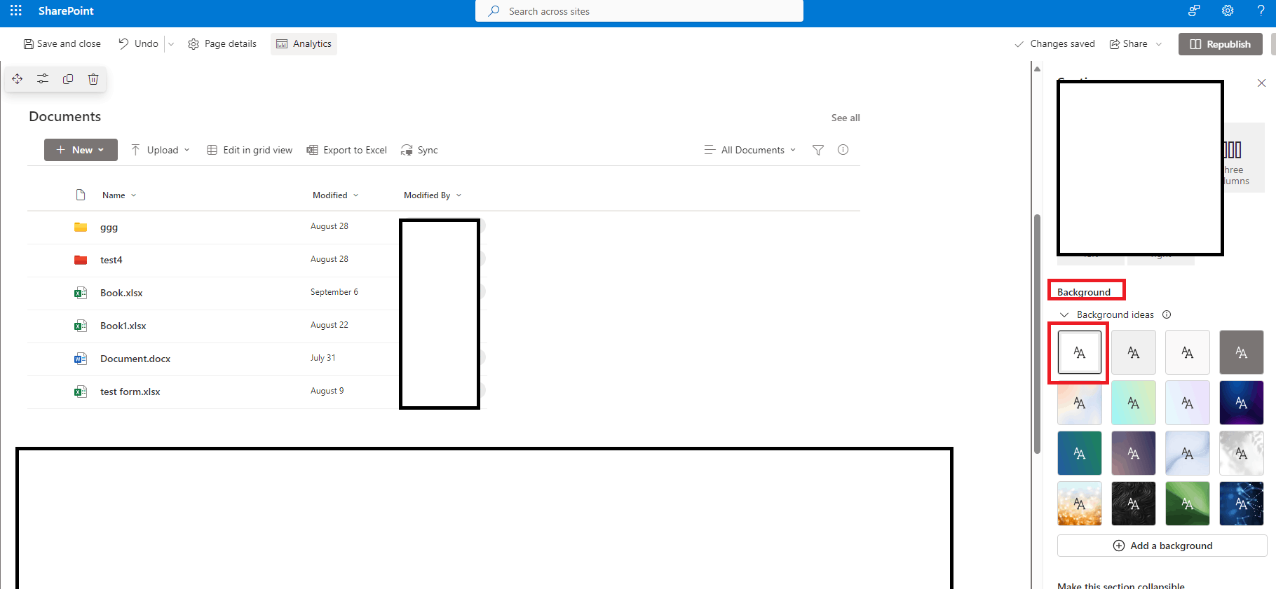 Sharepoint document library web part is showing white text on a white ...