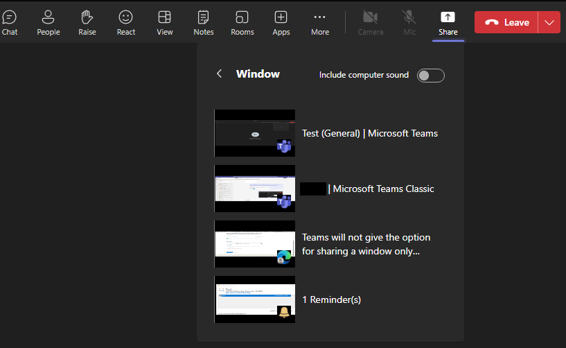 Accidental screen sharing whilst already screen sharing in Teams ...