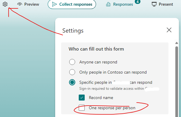 Can I limit the number of times each person can respond to a survey ...