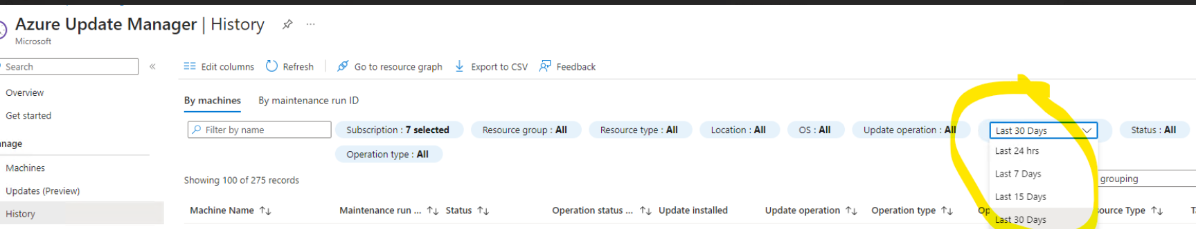 Patch status of virtual machine of particular date - Microsoft Q&A