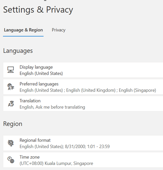 OneDrive - Unable to Change Language - Microsoft Q&A
