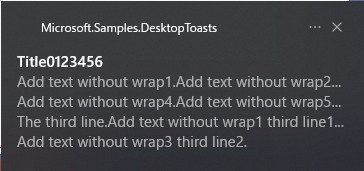 How to create a system notification with ultra long ellipses displayed ...
