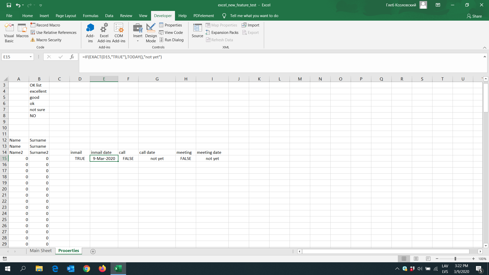 Excel active checkbox - Microsoft Q&A