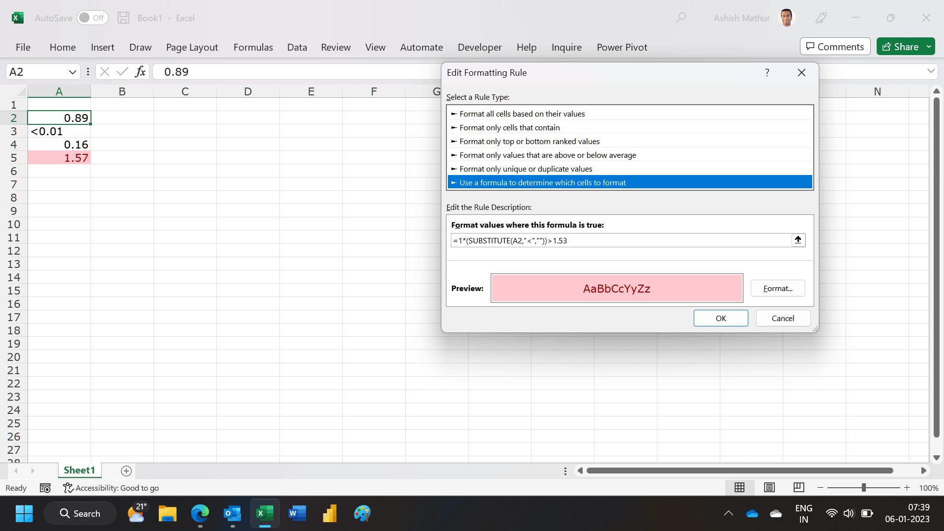 How to stop conditional formatting highlight cells that contain