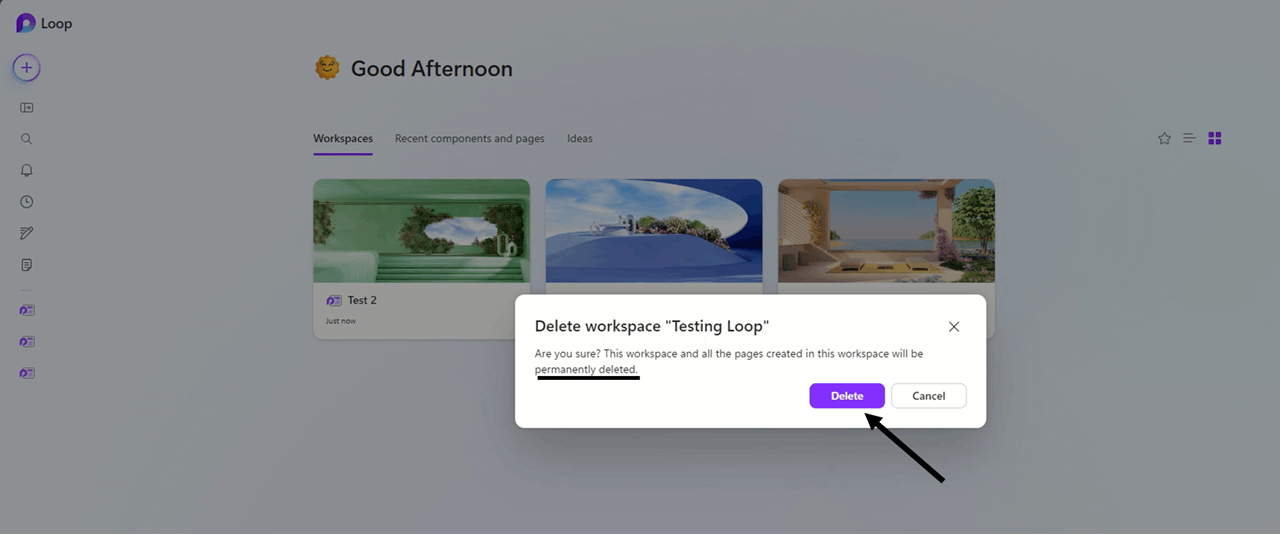 How do I undo a WORKSPACE LOOP? - Microsoft Q&A