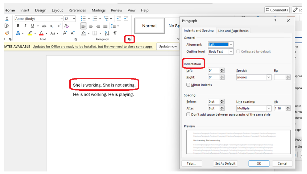Confused on Word Indents - Microsoft Q&A