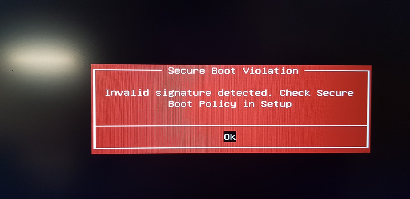 Secure Boot Violation error - Microsoft Q&A