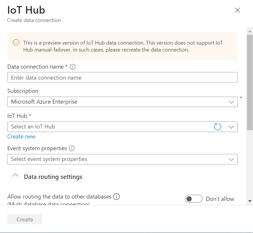 Iot hub data connection in azure data explorer - Microsoft Q&A