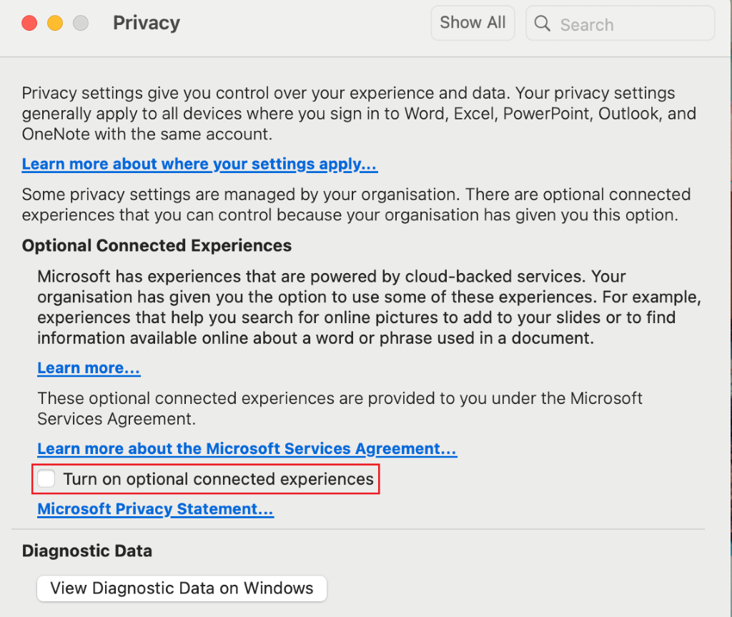 MacOS MyDay Menu Bar doesn't open over full screen apps - Microsoft Q&A