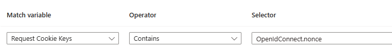 Exclude an URL in Exclution list WAF not work for OpenIdConnect.nonce cookies - Microsoft Q&A