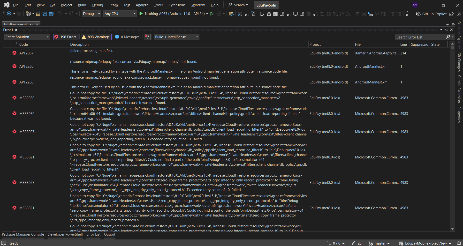 How To Fix Build Errors That I Am Getting Currently When I Convert My Net Maui Sdk 6 Version