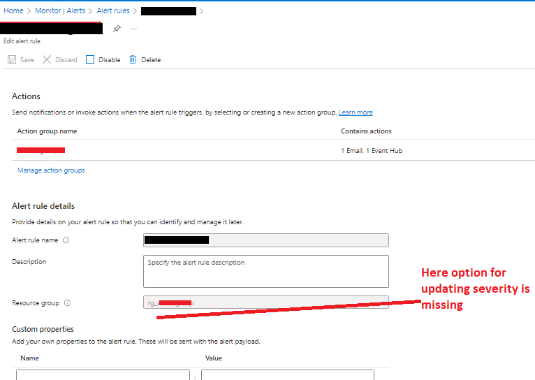 Azure Alerts - not able to set severity level for Activity Alert logs ...