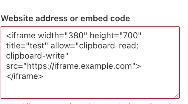 Embedded iframe can't copy from clipboard - Microsoft Q&A