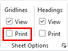 When I "export" excel worksheet to pdf, all the gridlines are shown on ...