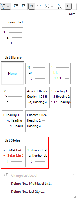 How can I apply a multilevel list format to a large existing document ...