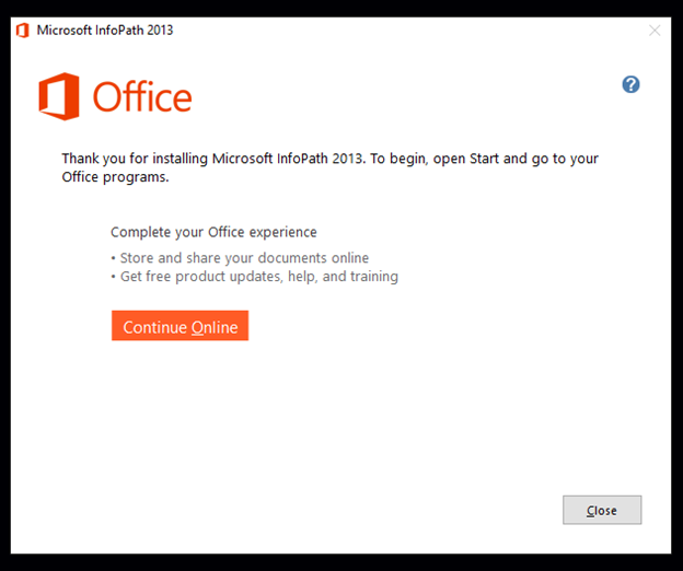 InfoPath 2013 installation error. - Microsoft Q&A