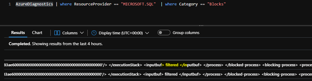 Azure sql database diagnostic to log analytics workspace - Microsoft Q&A