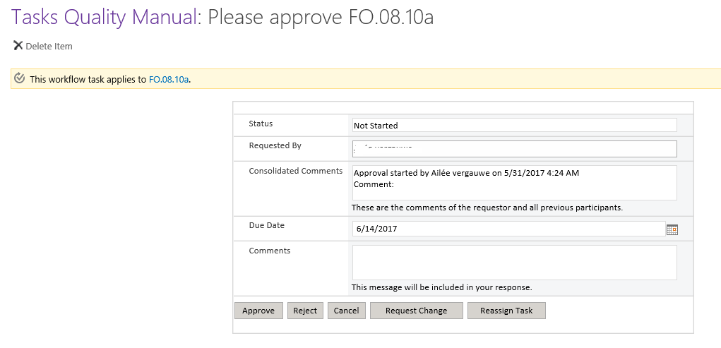 Check in (comment) dialog box - Microsoft Q&A