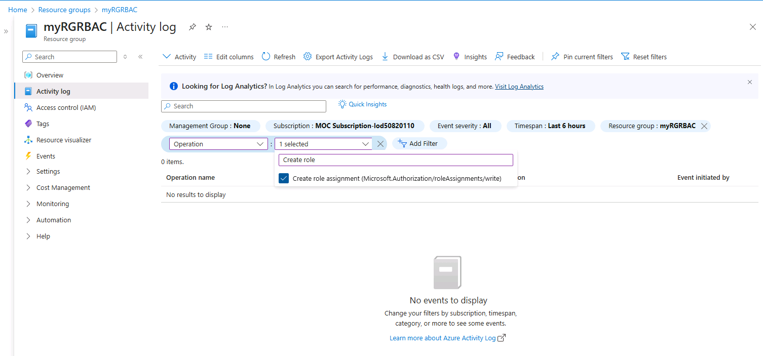Lab AZ900 Manage Access with RBAC - Microsoft Q&A